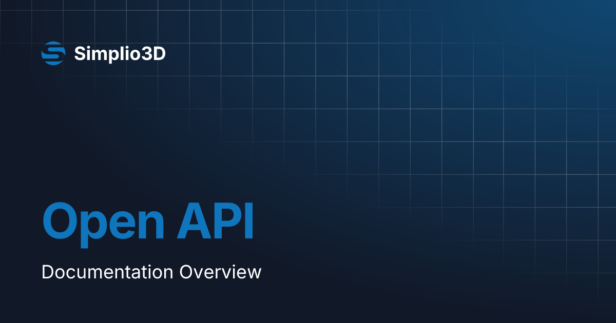 Open API | Simplio3D