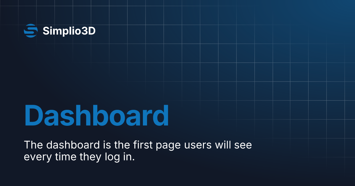 Dashboard | Simplio3D